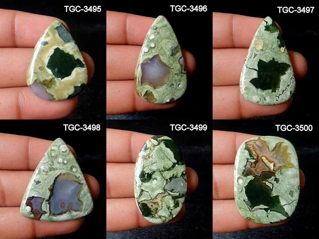 Rhyolite Cabochon Natural Green Rhyolite Gemstone High Quality Rhyolite ...