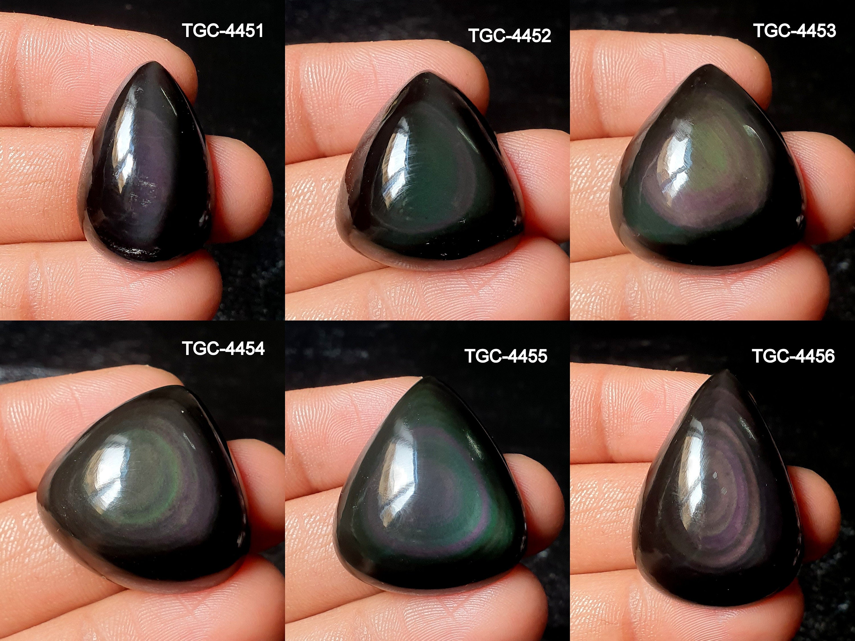 Rainbow Eye Obsidian AAA Quality Rainbow Eye Obsidian Gemstone Flat Back Rainbow Eye Obsidian Cabochon Rainbow Obsidian Crystal Stone Etsy