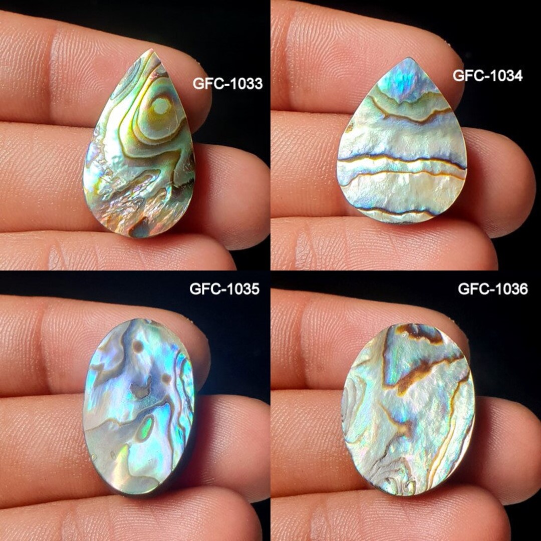 Abalone Shell - Natural Abalone Shell Gemstone - Doublet Abalone Shell ...