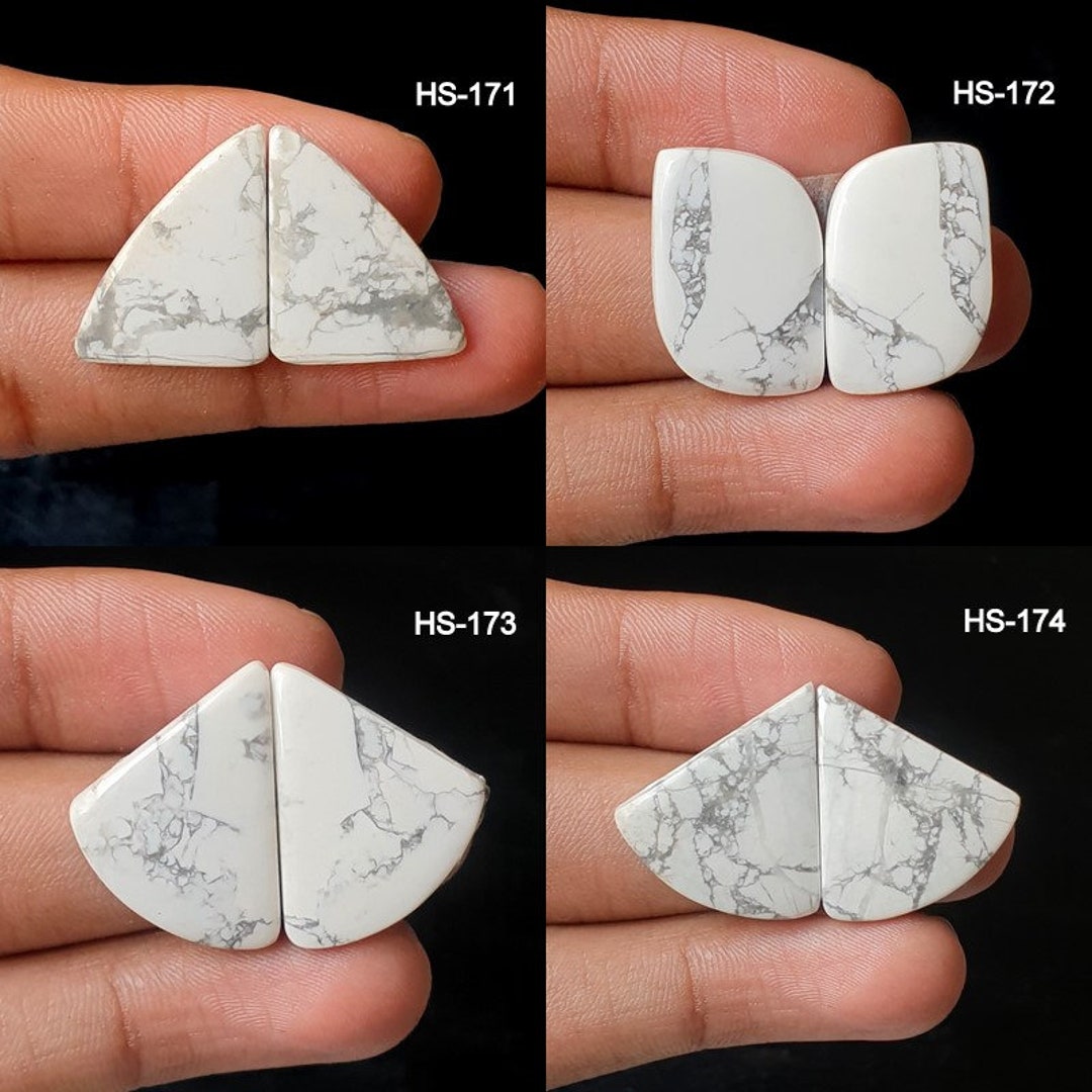 Aesthetic White Hawlite Pair White Hawlite Earring Pair High Quality ...