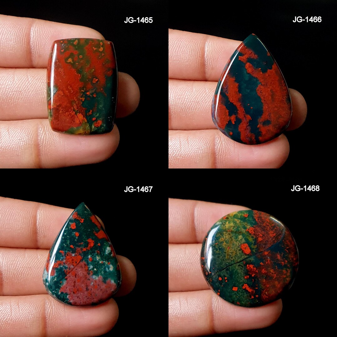 Bloodstone Gemstone - Natural Bloodstone Stone - Heliotrope Gemstone ...