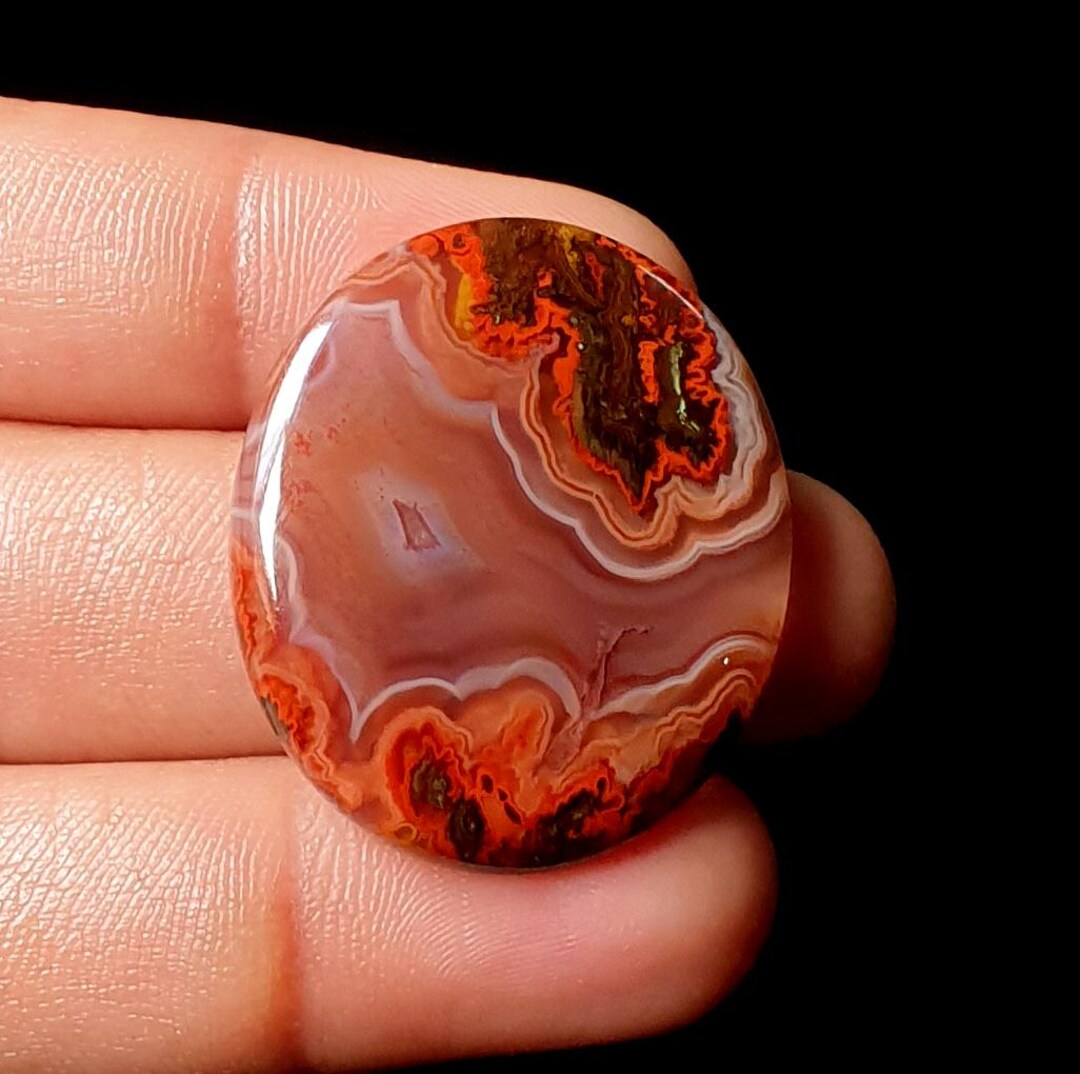 RARE Seam Agate Stone - High Quality Seam Agate Gemstone - Rarest Seam ...