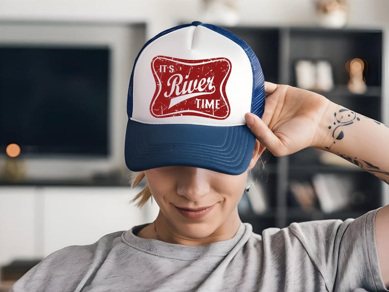 It's Lake Time Hat, Lake Time Trucker Hat, It's River Time Hat, Lake Merch, River Merch, Lake ...