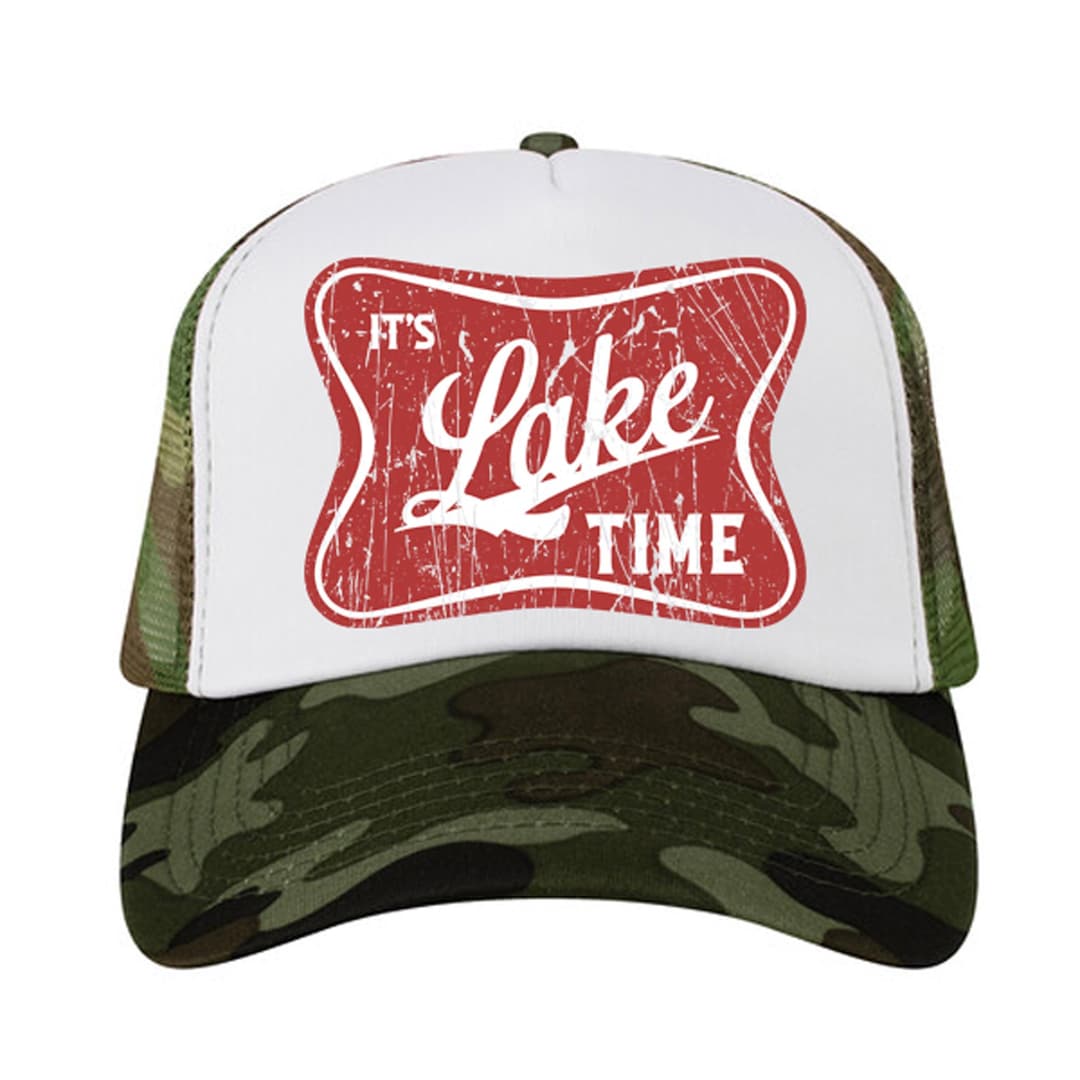 It's Lake Time Hat, Lake Time Trucker Hat, It's River Time Hat, Lake Merch, River Merch, Lake ...