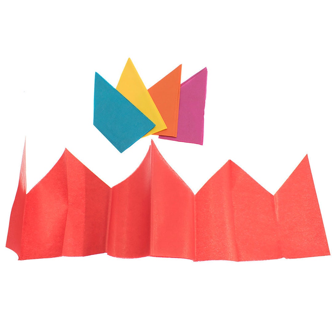Assorted Colour Tissue Paper Cracker Hats DIY Christmas Cracker Crafts ...