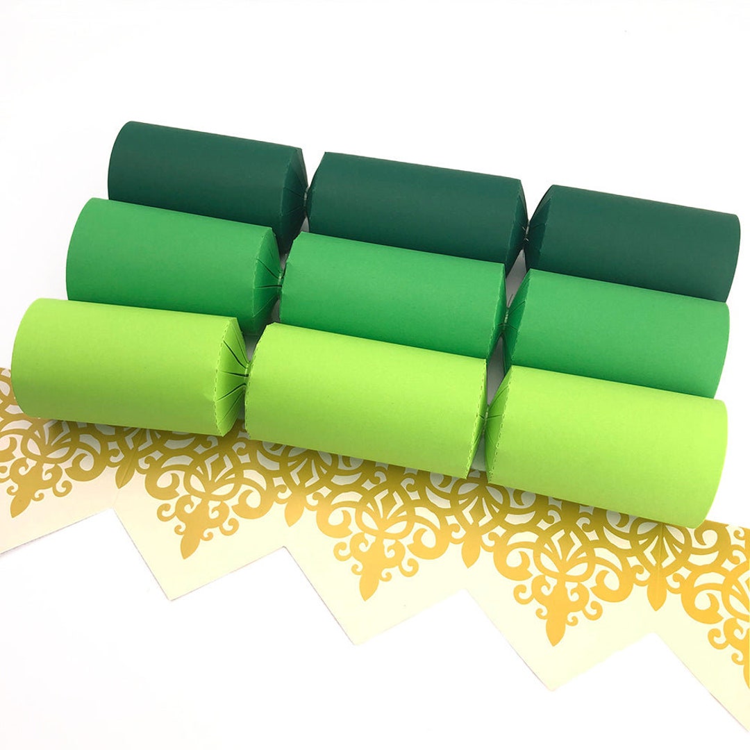Shades of Green Craft Kit to Make 12 Crackers Recyclable - Etsy