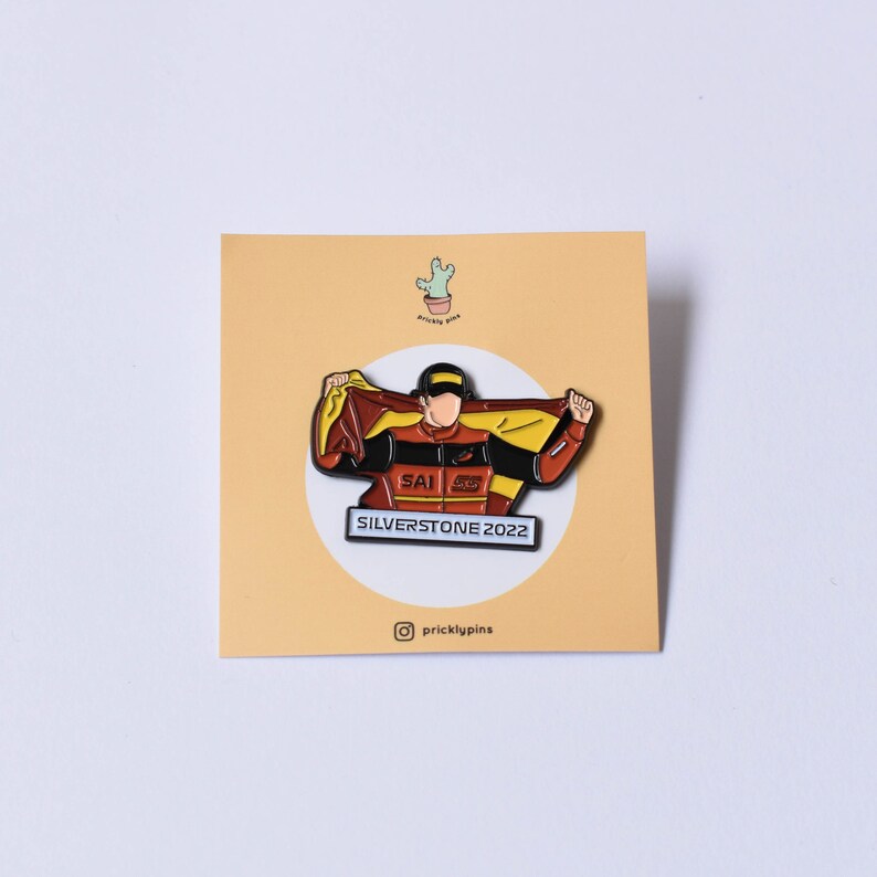 Carlos Sainz F1 Silverstone 2022 Soft Enamel Pin - Etsy