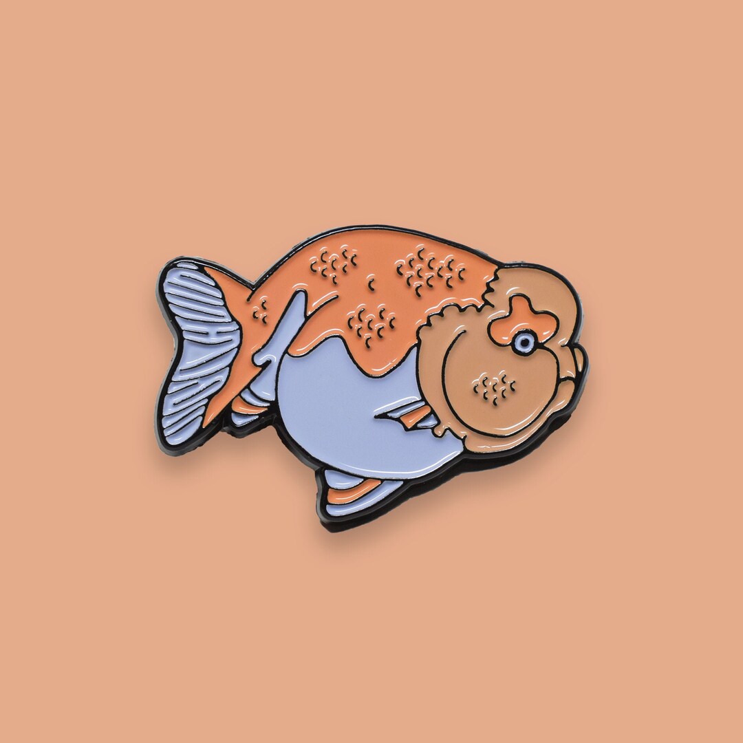 Goldfish Lionchu Ranchu Fish Soft Enamel Pin - Etsy
