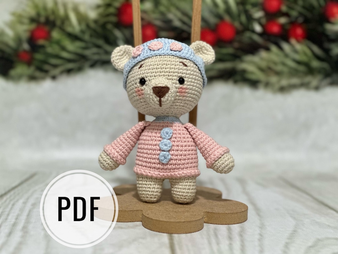 Buttons the Bear Crochet Pattern , Crochet Small Bear With Clothes ...
