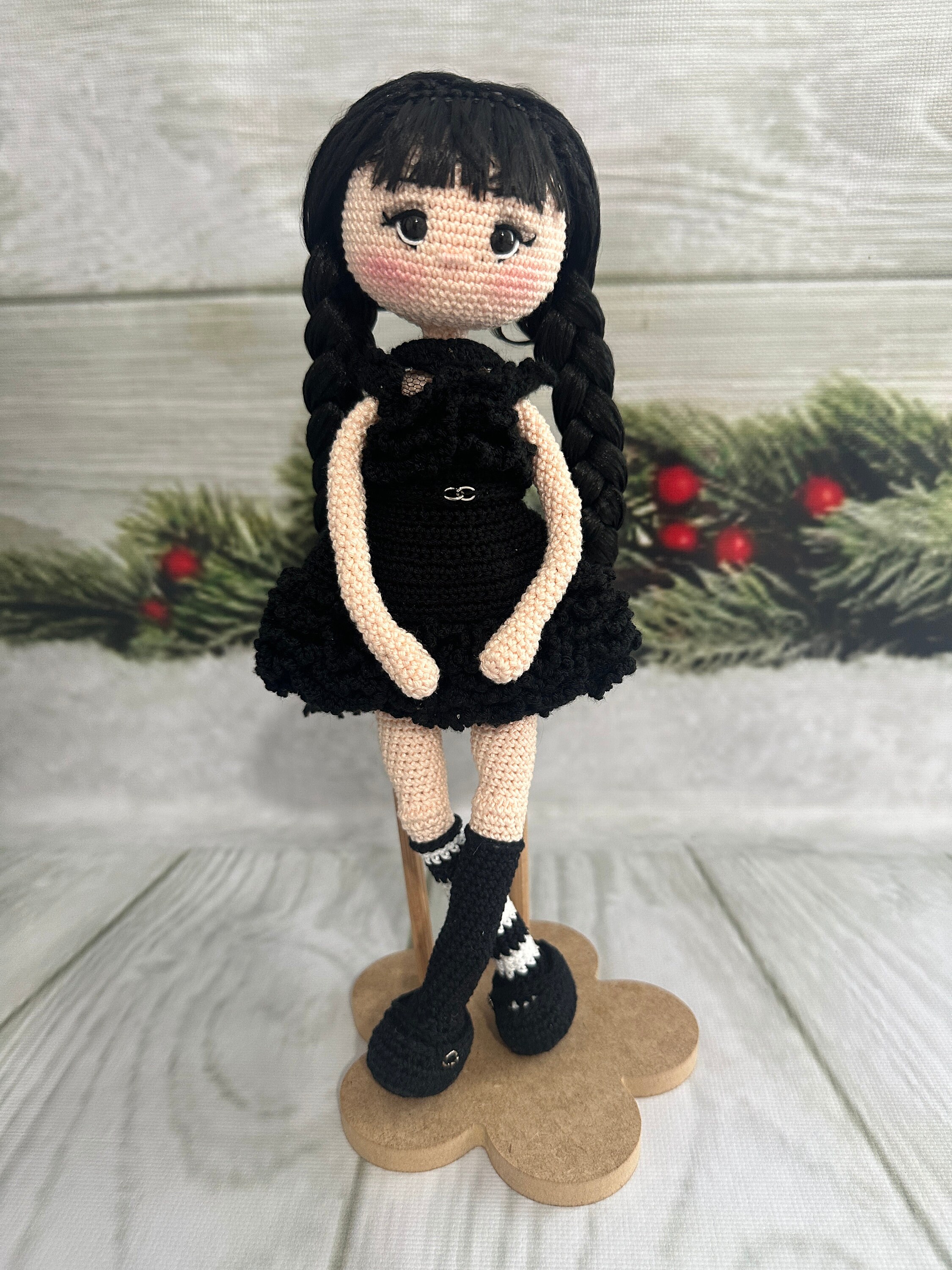 CROCHET WEDNESDAY DOLL, Wednesday Doll, Wednesday Crochet, Amigurumi ...
