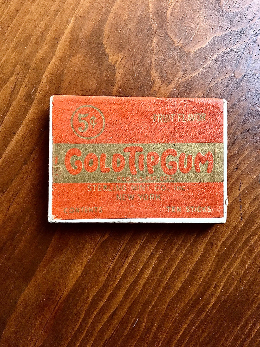 Vintage Gold Tip Gum Box (fruit Flavor) - Etsy