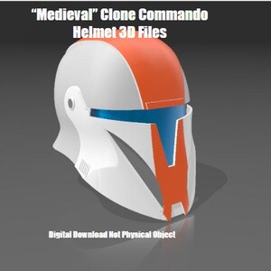 Medieval Clone Commando Helmet 3D Files(3mf) - Etsy