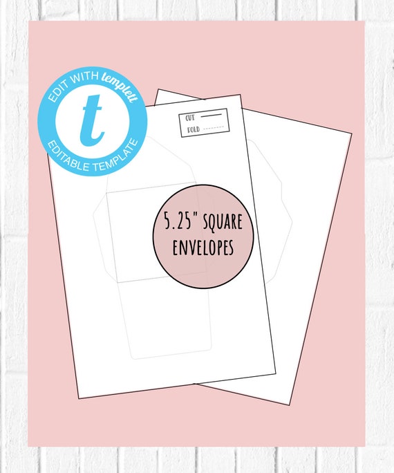 Square Envelope Templates Instant Download Envelope Template - Etsy