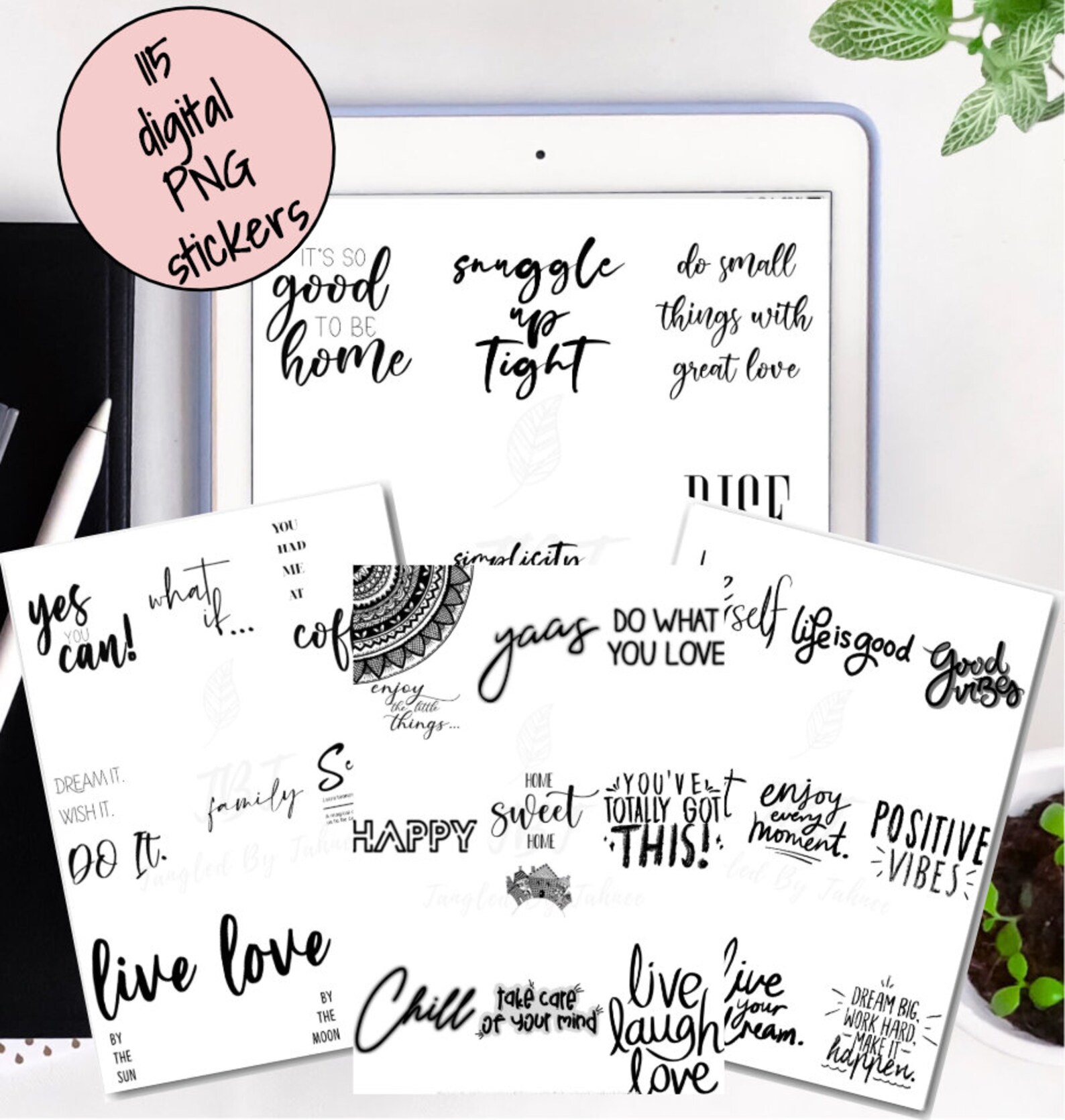 Motivational Quotes Digital Stickers Precropped Digital | Etsy