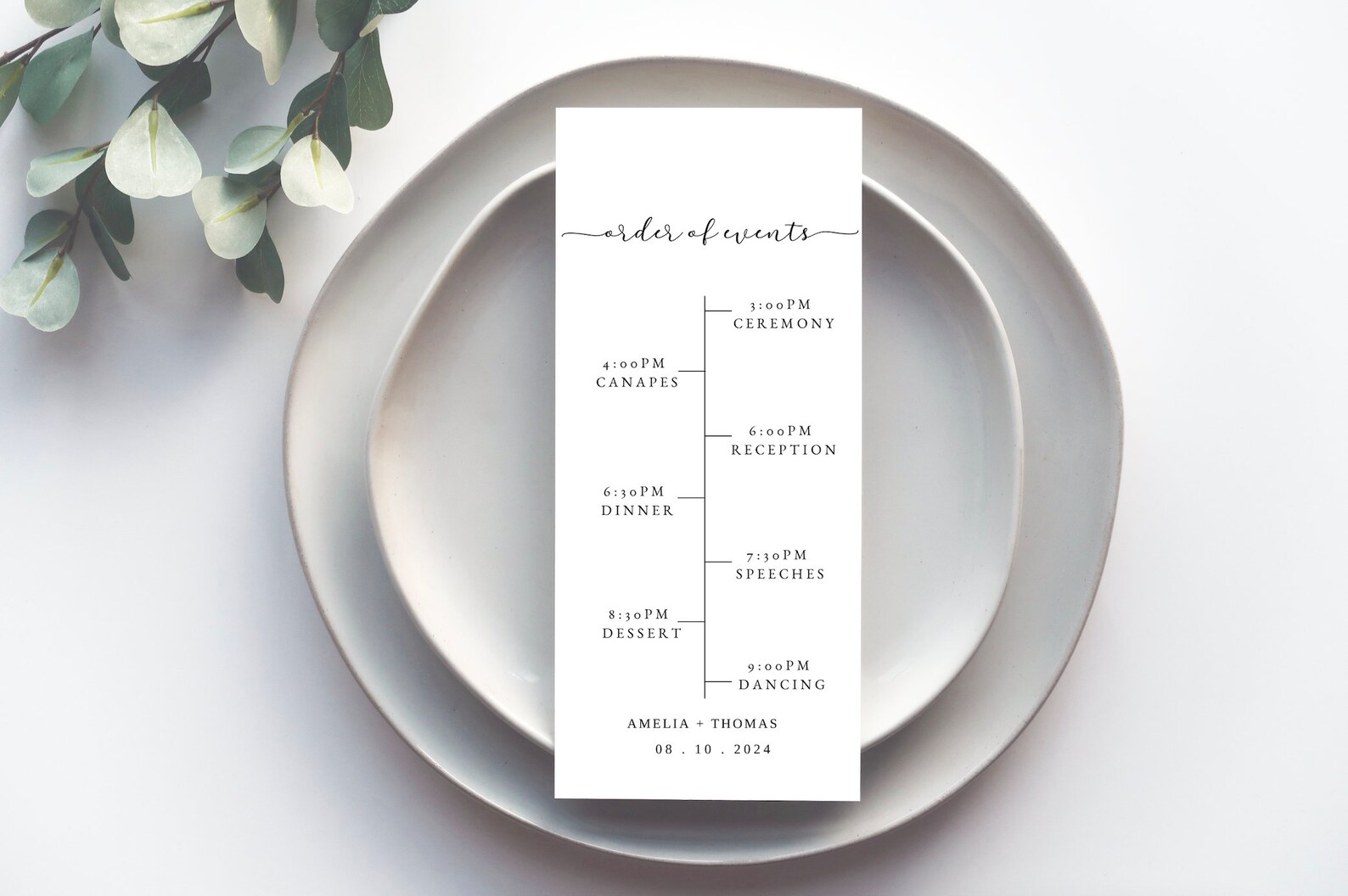 Classic Wedding Program Template Elegant Wedding Program - Etsy