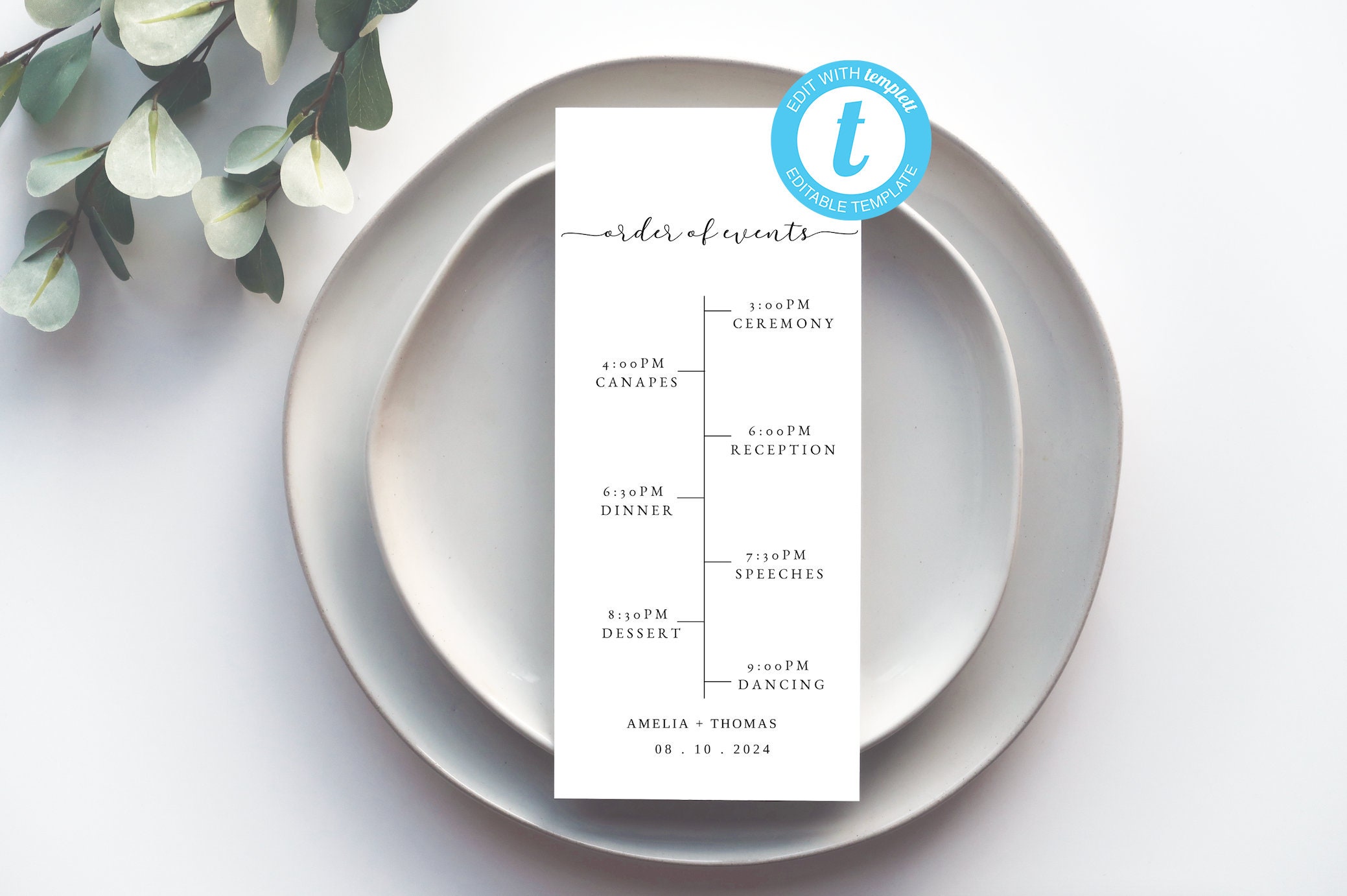 Classic Wedding Program Template Elegant Wedding Program - Etsy