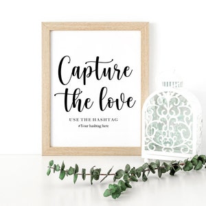 Capture the Love Wedding Sign SVG: Photo Booth Template (digital ...