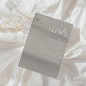 Beige Wedding Menu Template, DL Wedding Menu Template, 4x6 Wedding Menu ...
