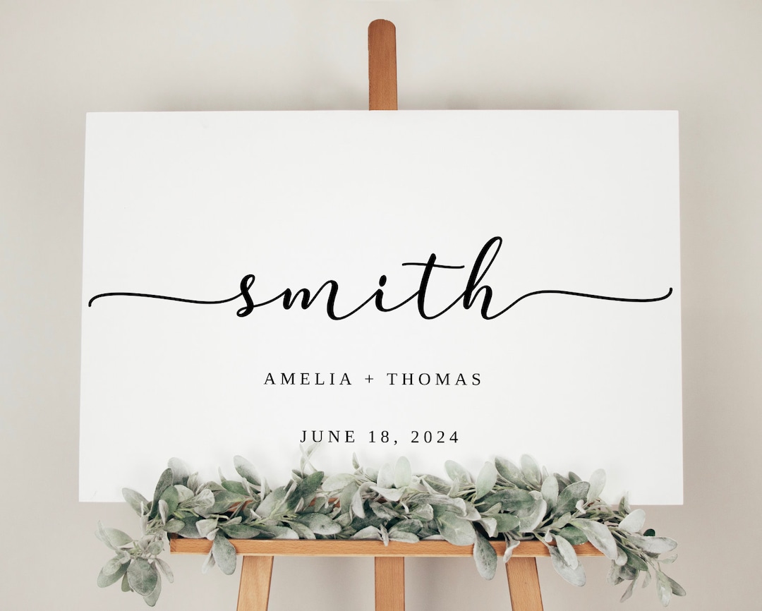 Welcome to Our Wedding Sign Svg, Customised Wedding Sign, Personalized ...