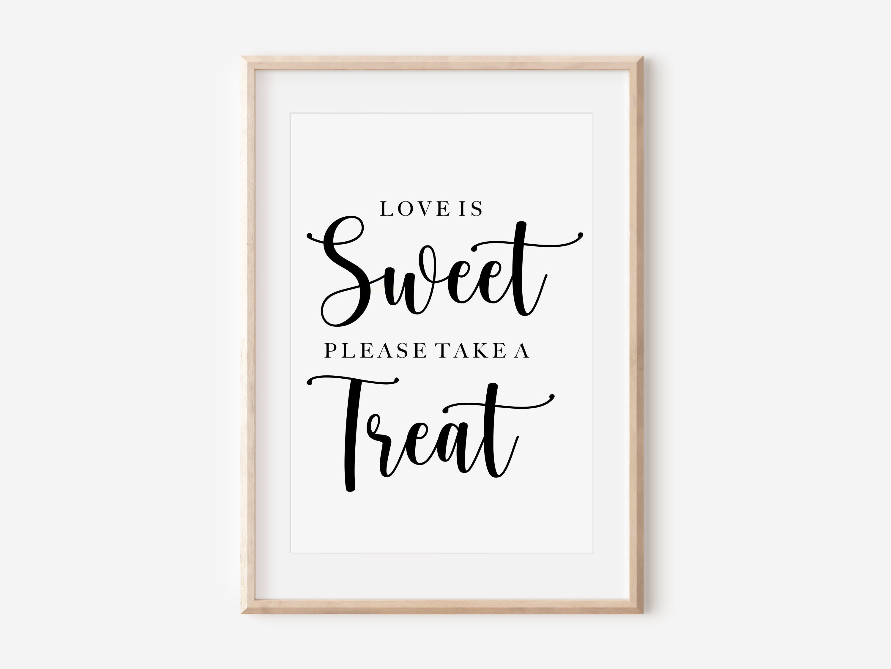 Love is Sweet Take a Treat SVG Wedding Sign Wedding SVG - Etsy