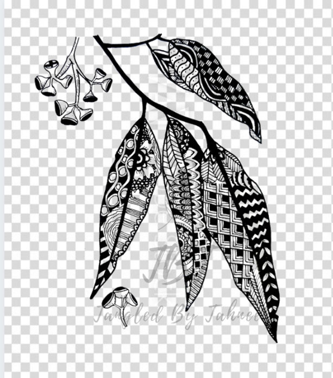 PNG SVG File Gumleaf Png Gumleaf Svg Zentangle Print - Etsy UK