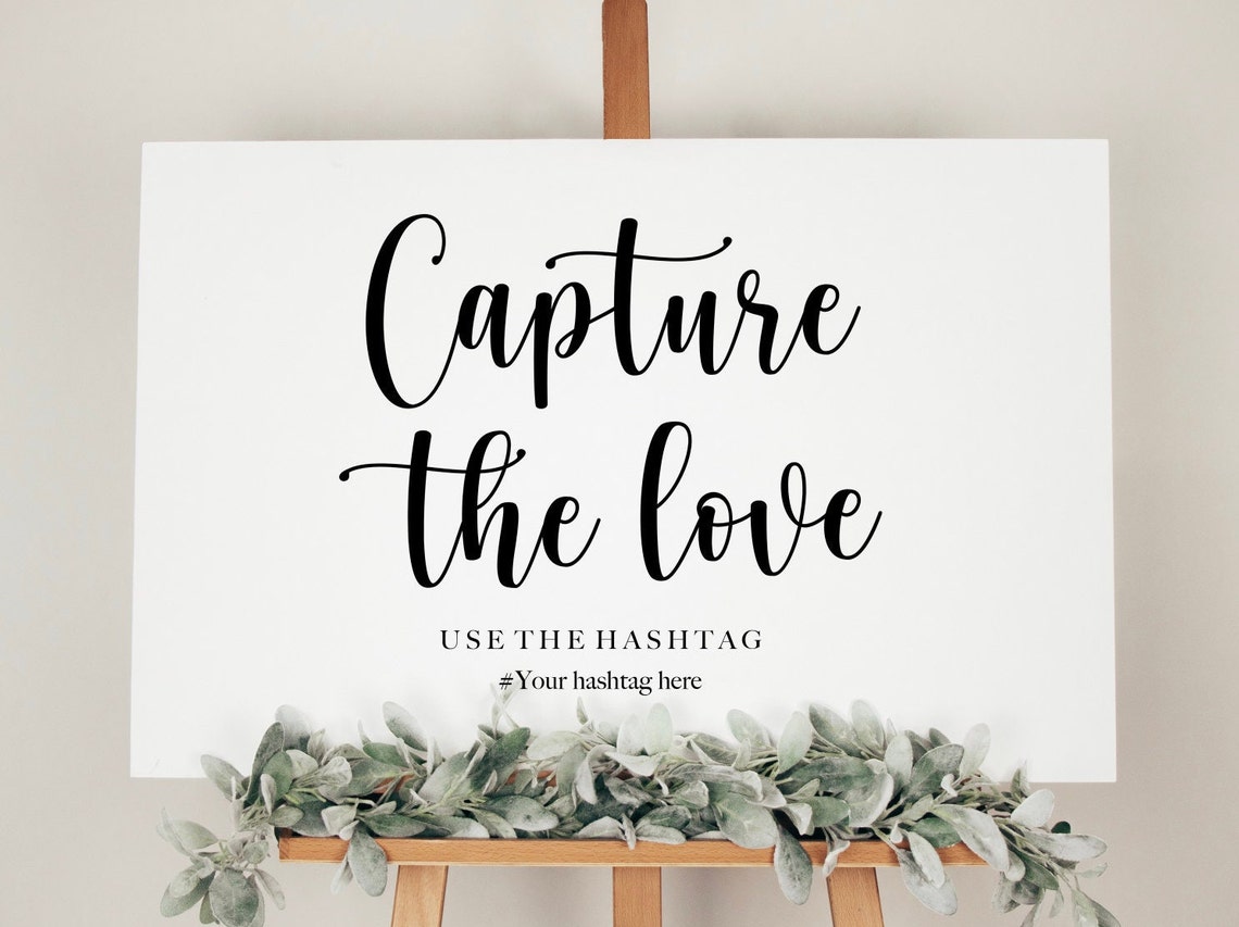 Capture the Love Wedding Sign SVG: Photo Booth Template (digital ...