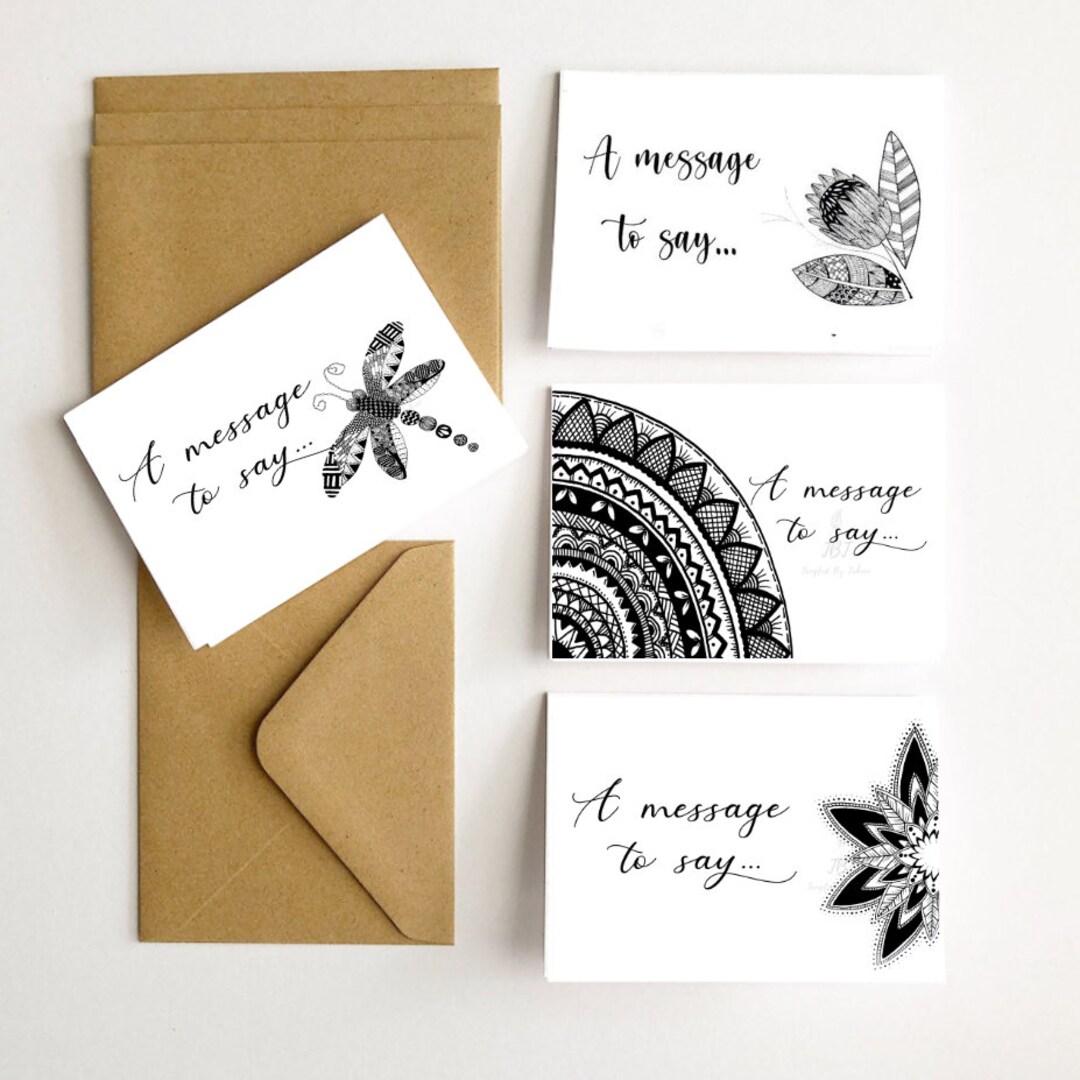 Thank You Cards Bundle: Printable Note Cards (digital Download) - Etsy