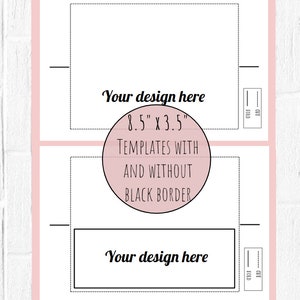 8.5 X 3.5 Slimline Card Templates, Instant Download Greeting Card ...