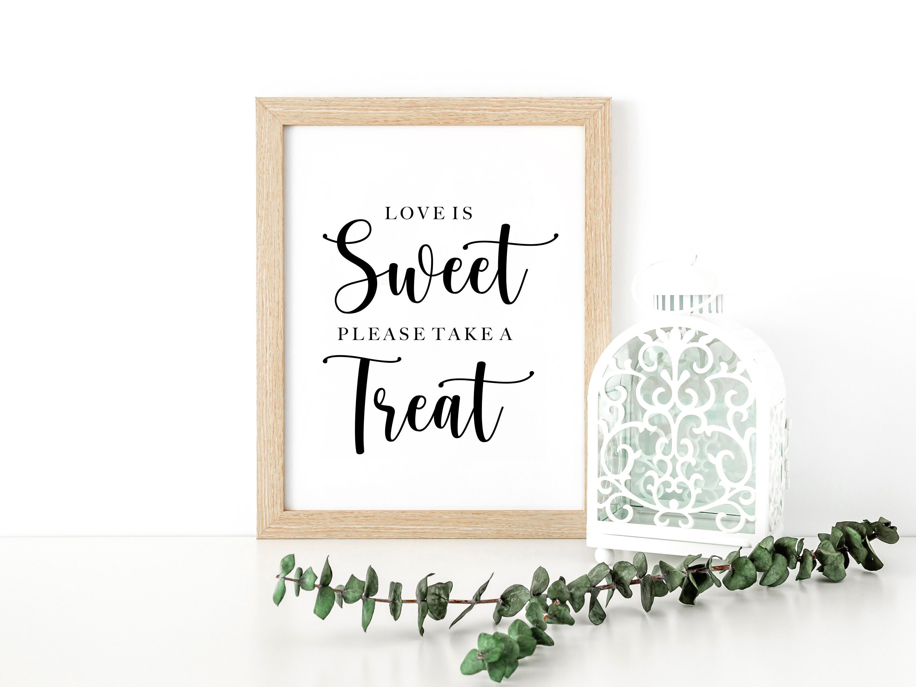 Love is Sweet Take a Treat SVG Wedding Sign Wedding SVG - Etsy