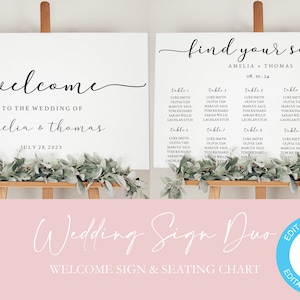 Welcome to Our Beginning Sign Template, Personalised Sign, Wedding ...
