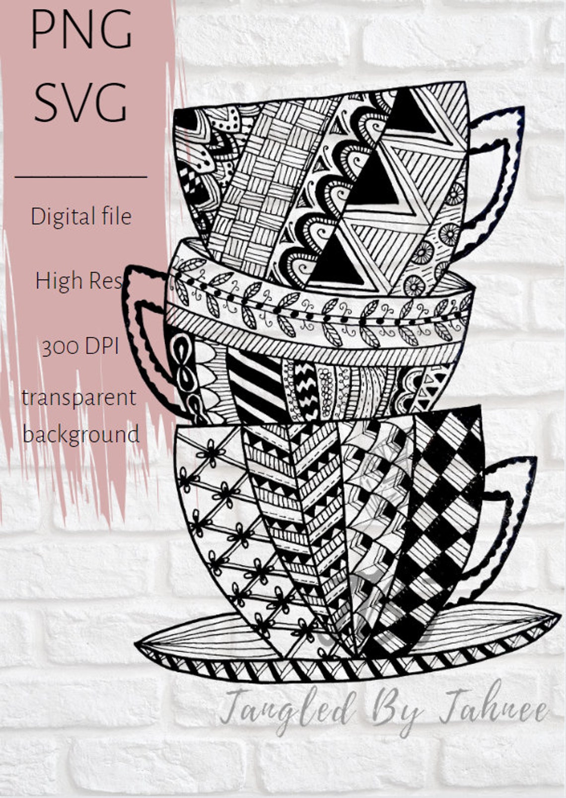 PNG SVG File Teacup Png and Svg Transparent Background - Etsy UK