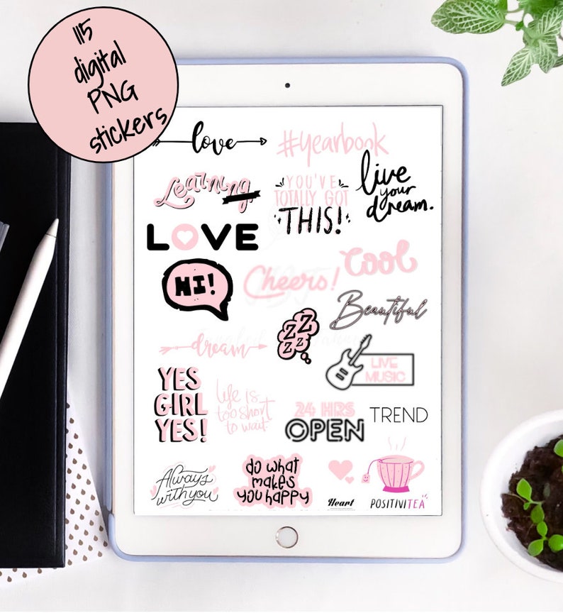 Motivational Quotes Digital Stickers Precropped Digital | Etsy