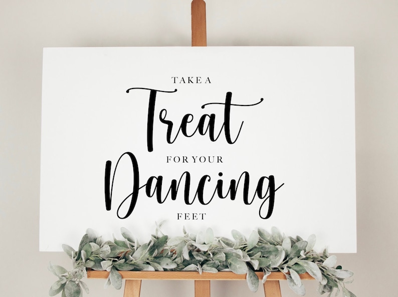 Take a Treat for Your Dancing Feet SVG Wedding Dancing Sign - Etsy