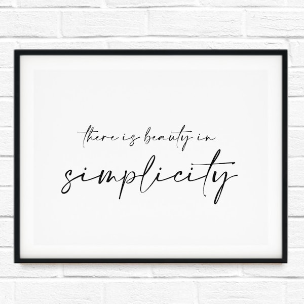 Simplicity Quote - Etsy
