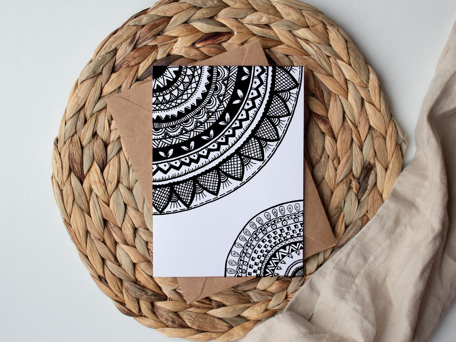 Printable Boho Card Template Boho Mandala Card Simple Boho - Etsy