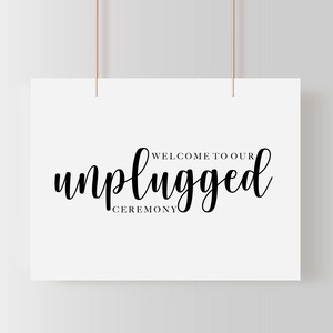 Unplugged Ceremony Wedding Sign SVG: Digital Cutting File - Etsy