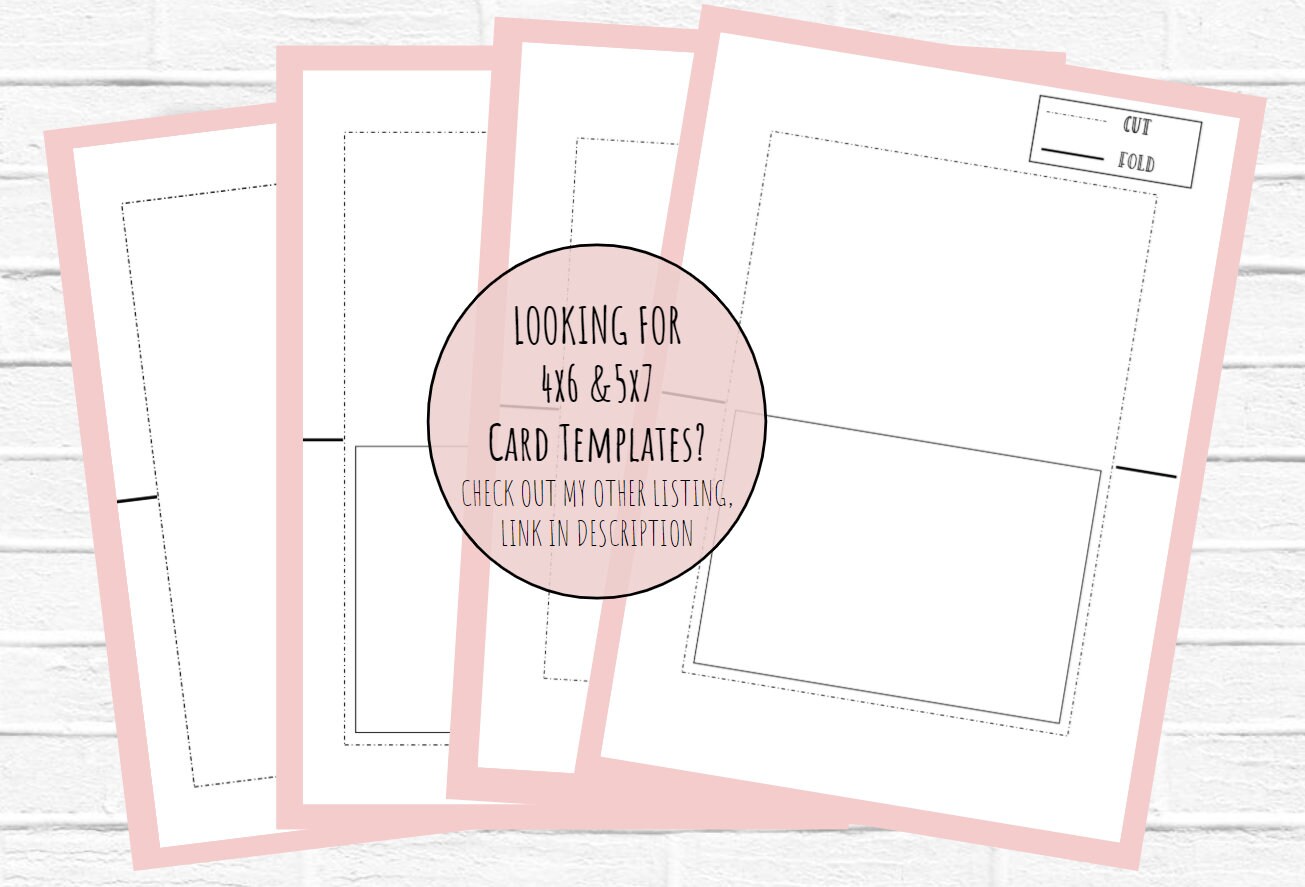 Blank C6 and A7 Envelope Template Easy Envelope Pattern C6 - Etsy