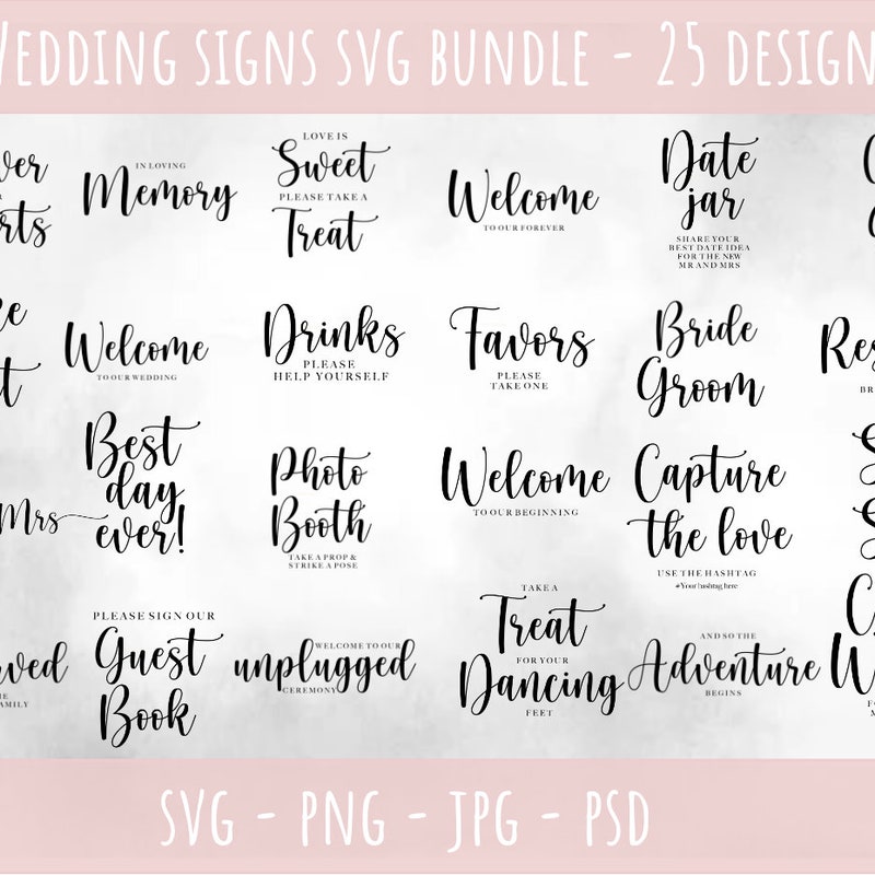 Wedding Sign Svg - Etsy