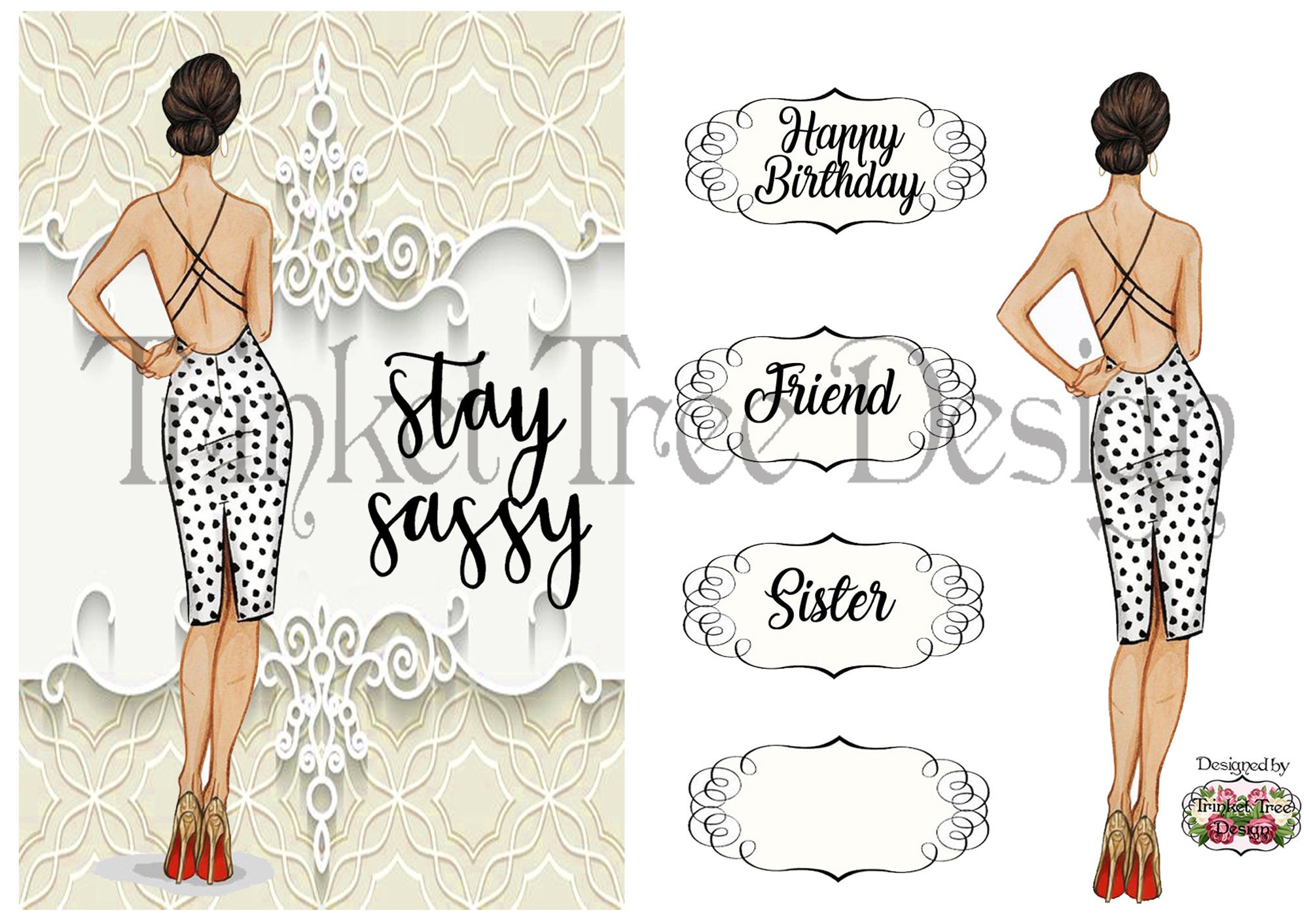 Stay Sassy Printable Card Toppers - Etsy