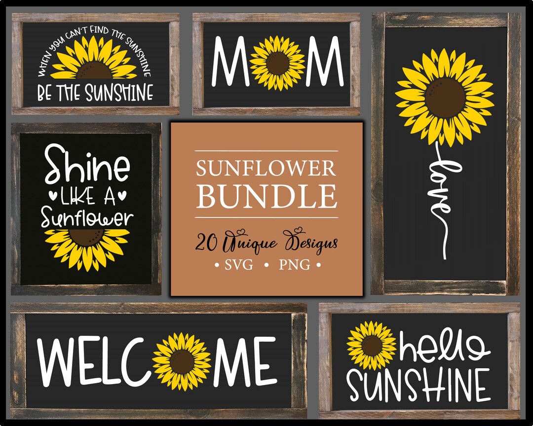 Sunflower Svg Bundle, Flower Svg, Fall Svg - Etsy