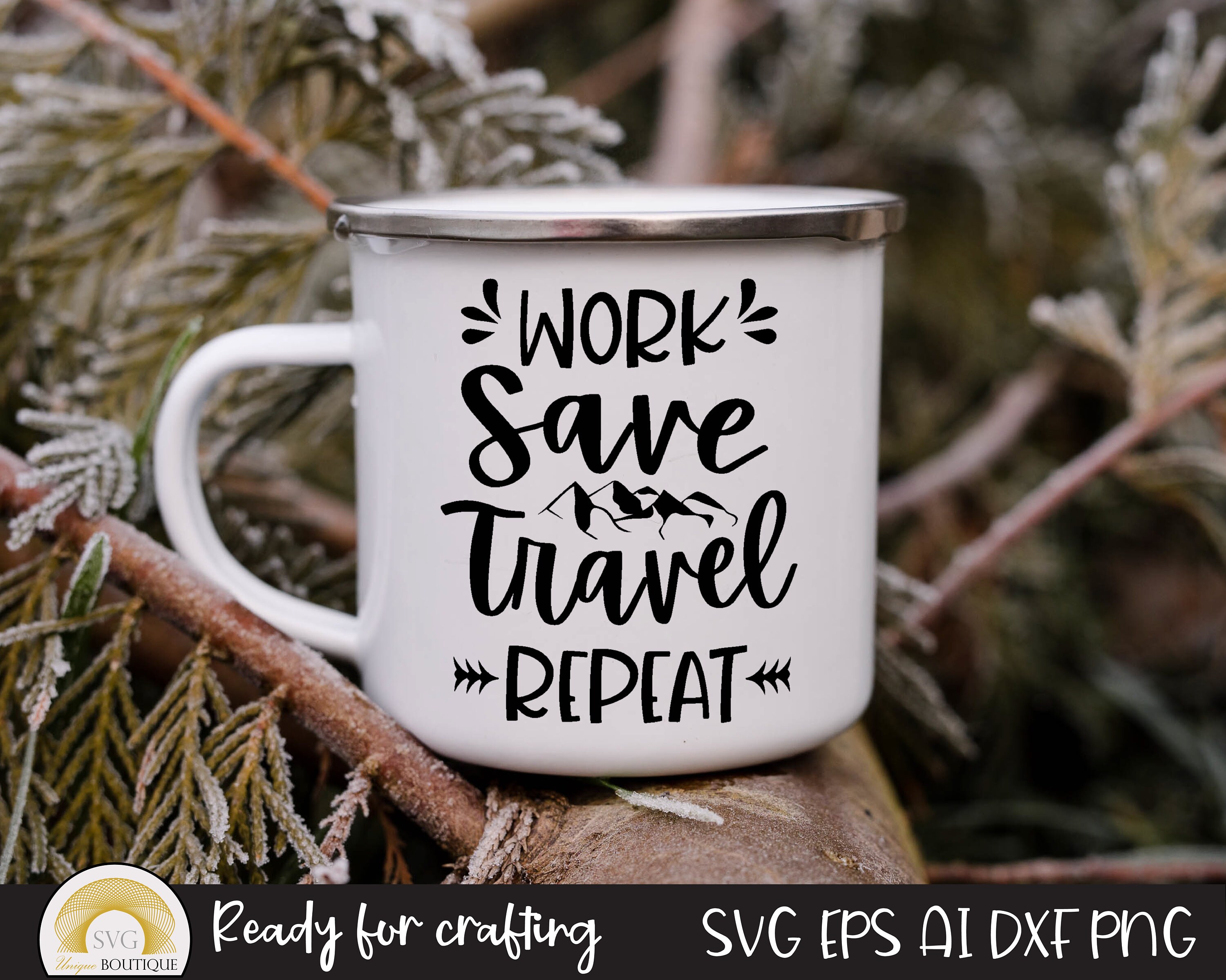 Camping Svg Work Save Travel Repeat Summer Svg Svg Files - Etsy