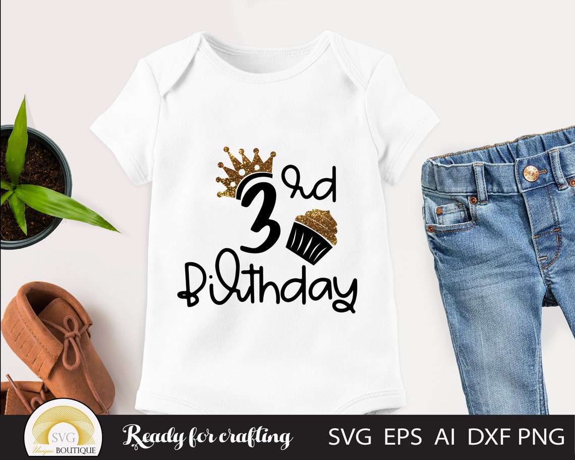 3rd Birthday Svg Happy Birthday Svg Birthday Girl Svg - Etsy