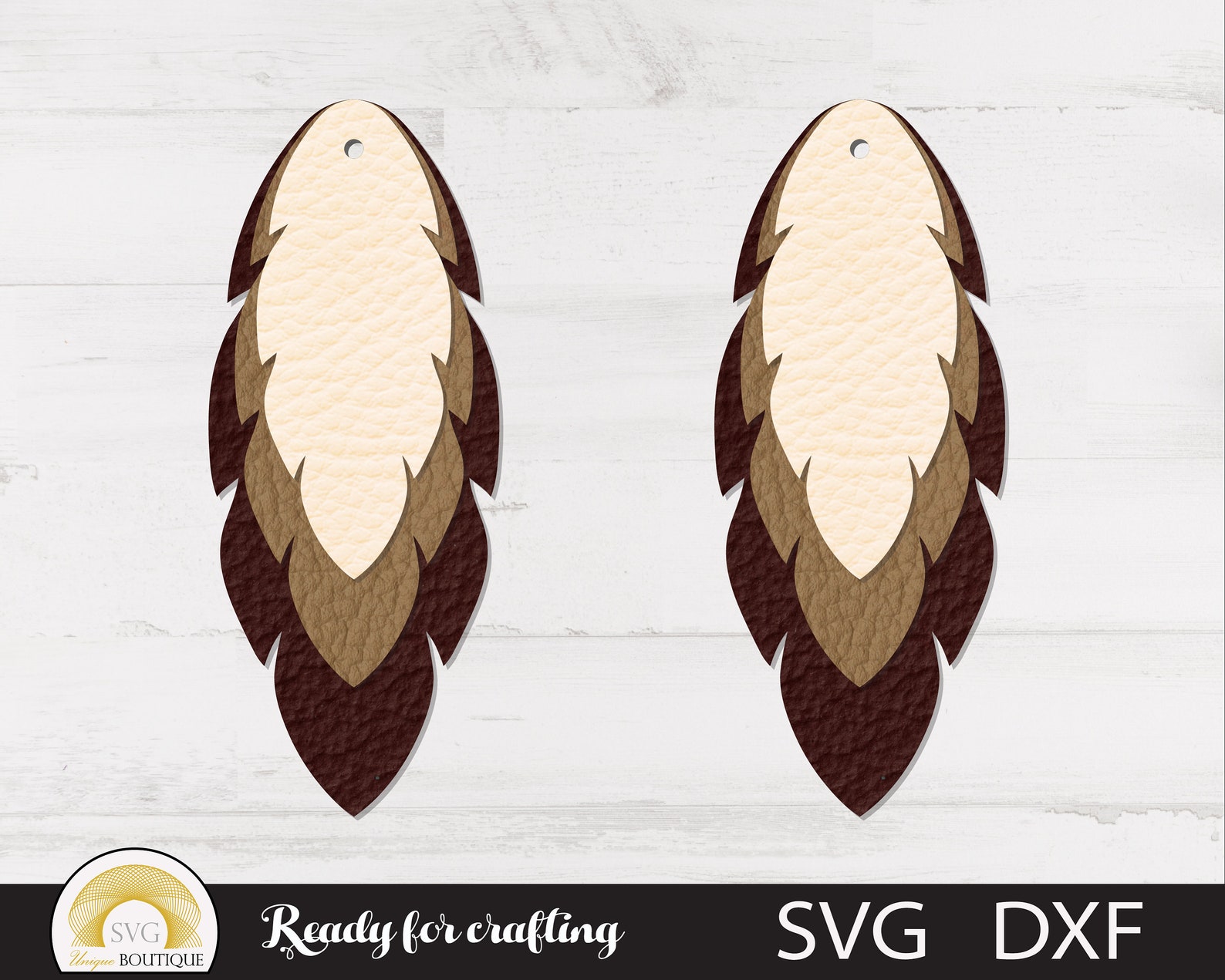 Feather Earring Svg Earring Template Svg Files for Cricut - Etsy
