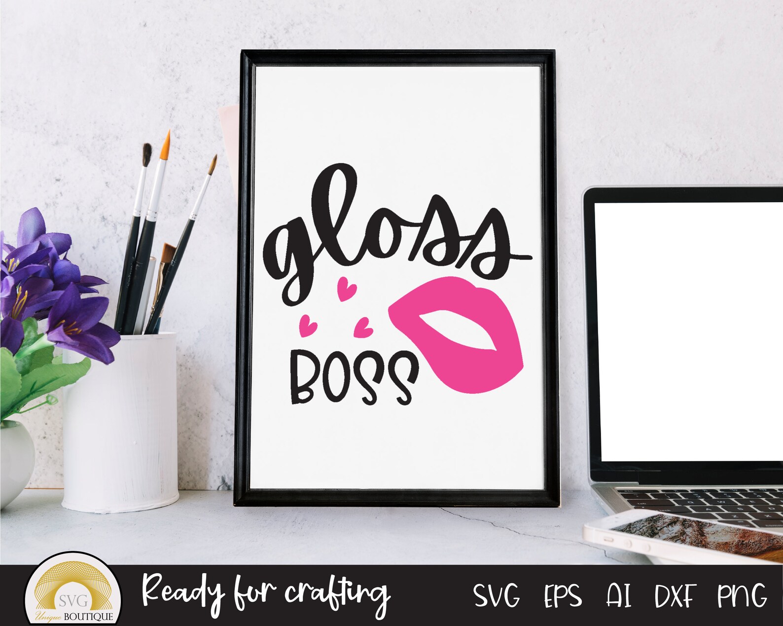 Makeup Svg, Gloss Boss Svg, Girl Svg, Svg Files for Cricut - Etsy