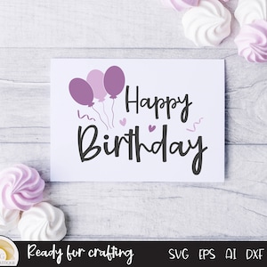 Happy Birthday Svg, Birthday Party Svg, Balloons Svg, Svg Files for ...