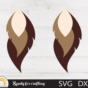 Feather Earring Svg, Earring Template, Svg Files for Cricut, Earring ...