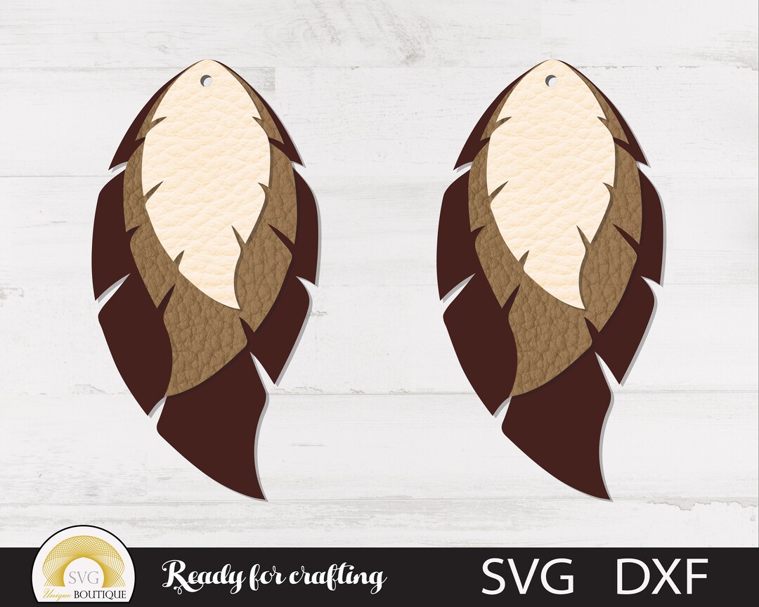 Feather Earring Svg, Earring Template, Svg Files for Cricut, Earring ...