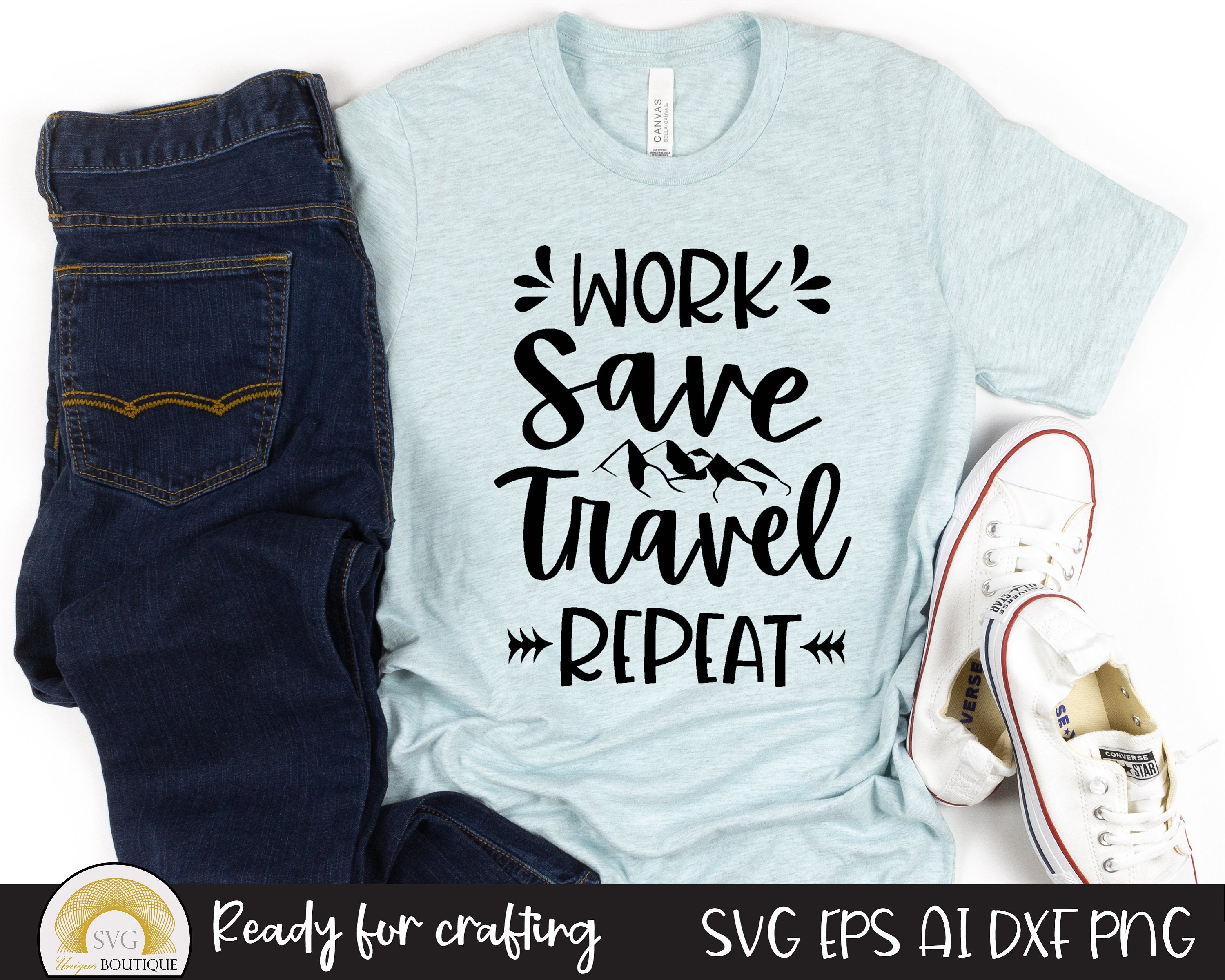 Camping Svg Work Save Travel Repeat Summer Svg Svg Files | Etsy