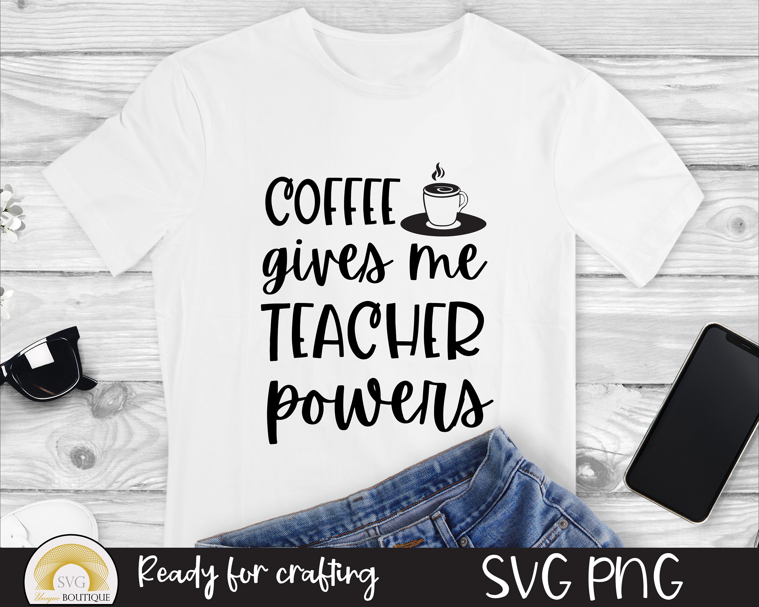 Teacher Svg Coffee Gives Me Teacher Powers School Svg Svg - Etsy