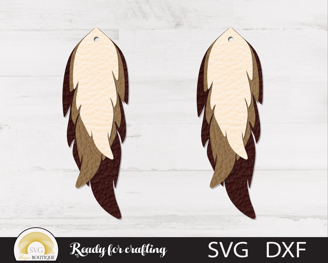 Feather Earring Svg, Earring Template, Svg Files for Cricut, Earring ...